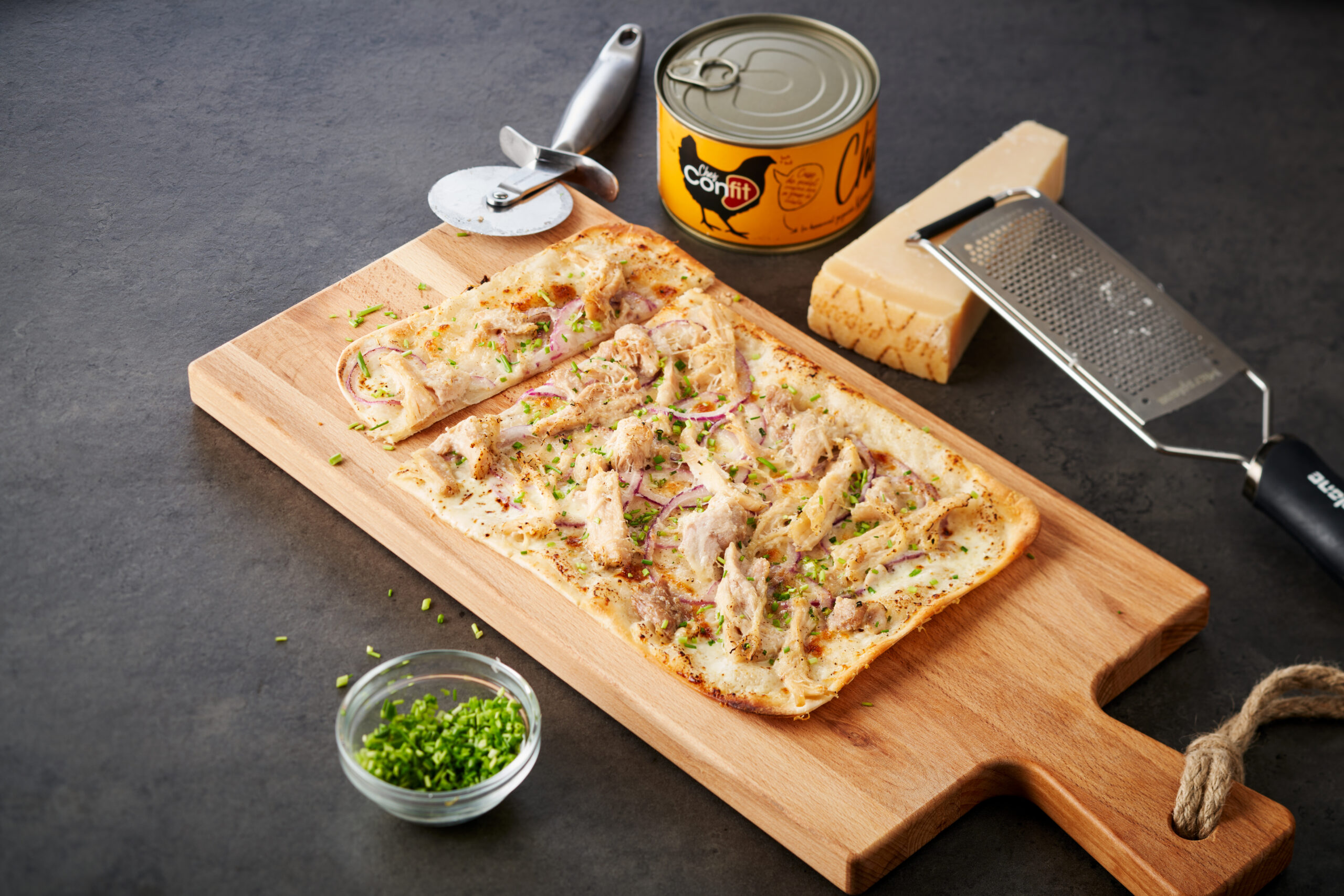 Lekker knapperige Flammkuchen - Chef Confit